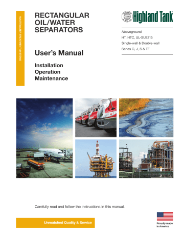 Highland Tank R-HT Series User Manual | Manualzz