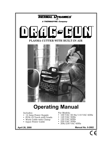 Thermal Dynamics Drag-gun Operating Manual | Manualzz