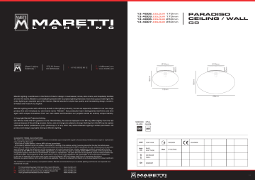 Maretti PARADISO CEILING/WALL LAMP G9 white - Owners Manual | Manualzz