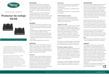 Manual de usuario WhisperPower WVG 60 | Manualzz