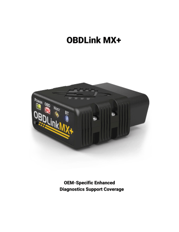 OBDLink MX+ OBD2 Bluetooth Scanner User Guide | Manualzz