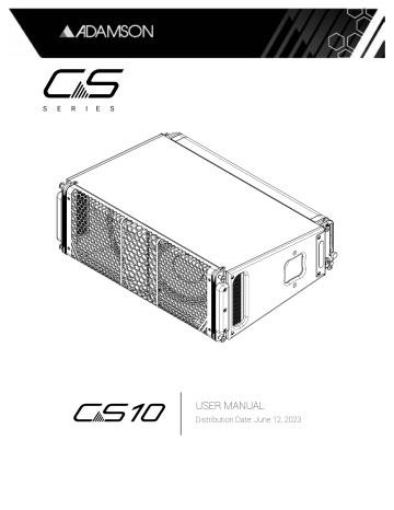 Adamson CS10 Amplifier Upgrade User Manual | Manualzz