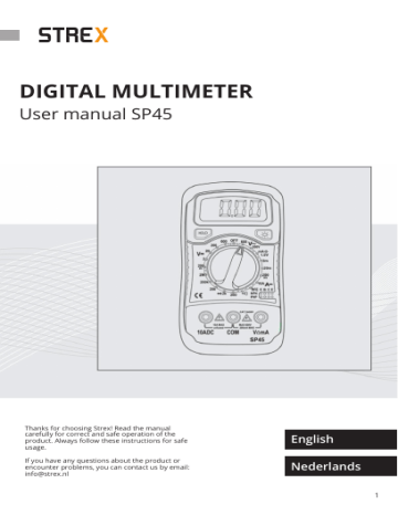 STREX SP45 Digital Multimeter User Manual | Manualzz