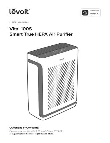 Levoit 100S Smart True HEPA Air Purifier User Manual | Manualzz