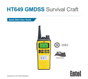 Entel HT649 GMDSS Survival Craft User Guide | Manualzz