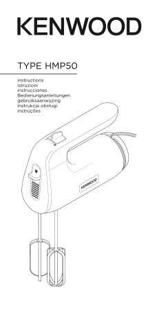 Kenwood HMP50 650W Hand Mixer Mode d'emploi | Manualzz