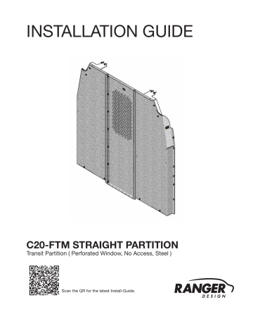 Ranger Design C20-FTM Van Partition Installation Guide | Manualzz