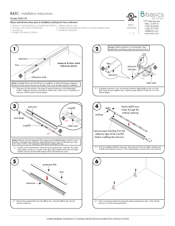 Luminii B45 Channel Install Guide | Manualzz