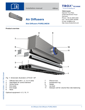 TROX PURELINE50 Installation Manual | Manualzz
