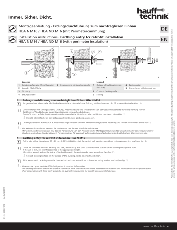 HEA N Earthing Entry Installation Instructions - Hauff-Technik | Manualzz