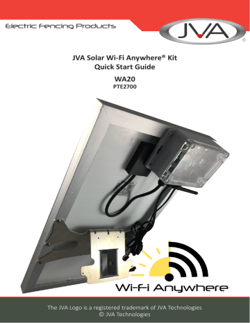 JVA WA20 Solar Wi-Fi Anywhere Quick Start Guide | Manualzz