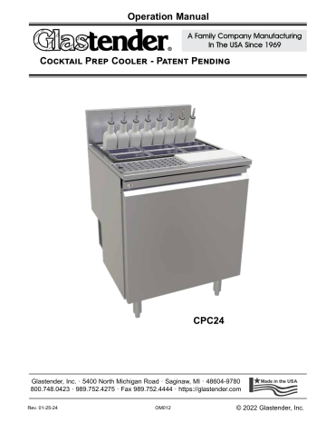 Glastender CPC24 Operation Manual | Manualzz
