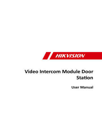 Hikvision DS-KD-TDM Touch & Display Module Manual | Manualzz