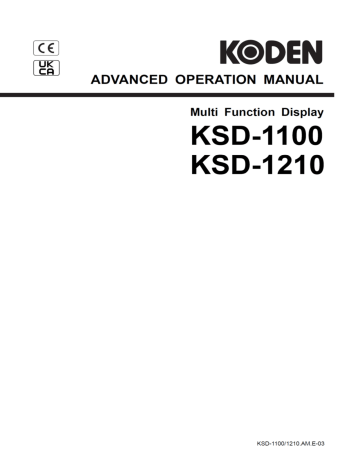 Koden KSD-1100 / 1210 Operation Manual | Manualzz
