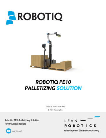 ROBOTIQ PALLETIZING SOLUTION User Manual - Robotiq | Manualzz