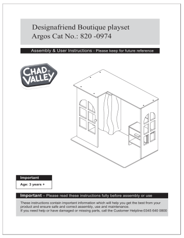 Chad Valley 8200974 Designafriend Wooden Boutique Playset Instructions ...