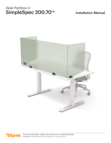3form 200.67–200.70 Desk Partition Installation Instructions | Manualzz
