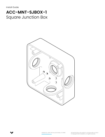 Verkada ACC-MNT-SJBOX-1 Square Junction Box Mount Setup Guide | Manualzz