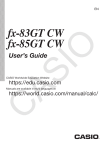 Casio fx-85GT CW User's Guide - Download & View Online | Manualzz