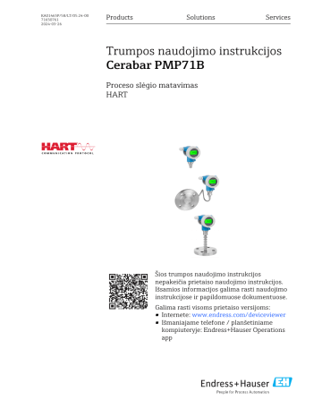 Endres+Hauser KA Cerabar PMP71B quick guide | Manualzz