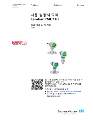 Endres+Hauser KA Cerabar PMC71B quick guide | Manualzz