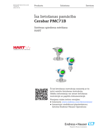 Endres+Hauser KA Cerabar PMC71B quick guide | Manualzz