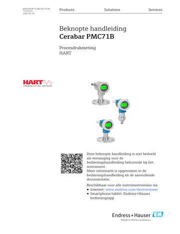 Endres+Hauser KA Cerabar PMC71B quick guide | Manualzz