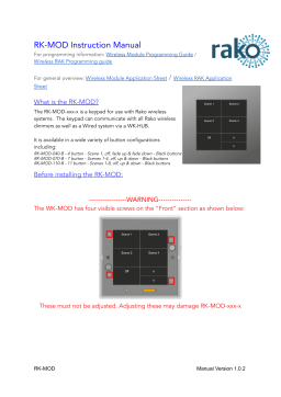 rako RK-MOD - instruction manual