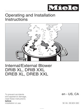 Miele DRIB XL Internal Blower Instruction Manual | Manualzz