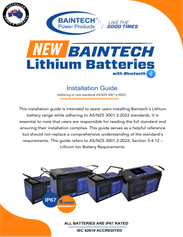 BAINTECH Lithium Batteries Installation Guide - Read & Download | Manualzz
