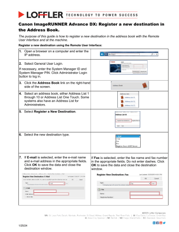 LOFFLER Canon ImageRUNNER Advance DX Software User Guide - Download | Manualzz