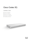 Cisco Codec EQ Video Conferencing Device Installation Guide | Manualzz