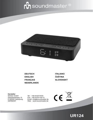 Soundmaster UR124 Bedienungsanleitung | Manualzz