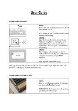Logitech K650 - User Guide, Instructions