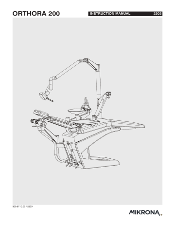 Mikrona ORTHORA 200 Dental Treatment Unit Instruction Manual | Manualzz