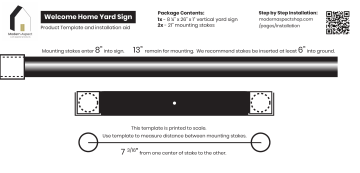 Modern Aspect Home Yard Sign Installation Manual | Manualzz