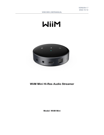 WIIM Mini Hi-Res Audio Streamer User Manual | Manualzz