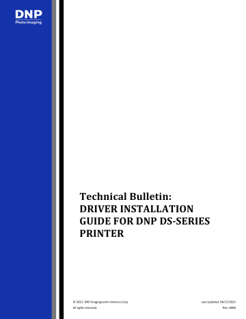 DNP DS Series Printer Installation Guide | Manualzz