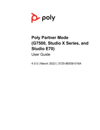 Poly G7500 - Setup Sheet, User guide, User Guide