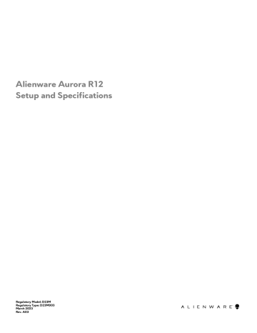 Alienware Aurora R12 Gaming Desktop User Guide | Manualzz