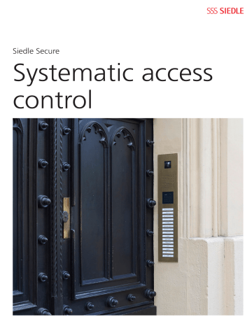 Siedle Secure Systematic Access Control User Guide | Manualzz