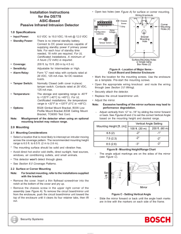 Bosch DS778 Long Range PIR Detector Instruction Manual - Download ...