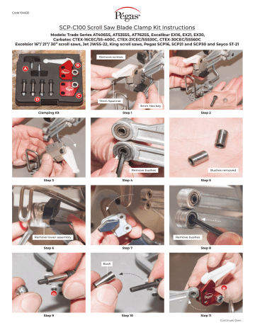 Pegas SCP-C100 Scroll Saw Blade Clamp Kit Instructions | Manualzz