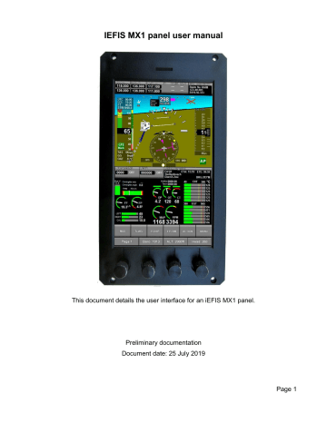 iEFIS MX1 User Manual - MGL Avionics | Manualzz
