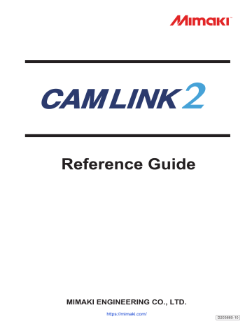 Mimaki CAMLINK2 - Cutting Software Guide | Manualzz