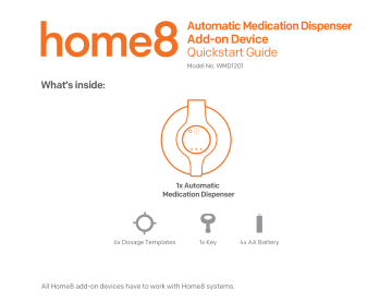 Home8 Automatic Medication Dispenser Quick Start Guide | Manualzz