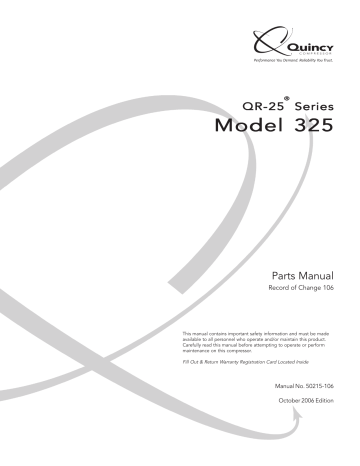 QR 325 Parts Manual - Quincy Compressor | Manualzz