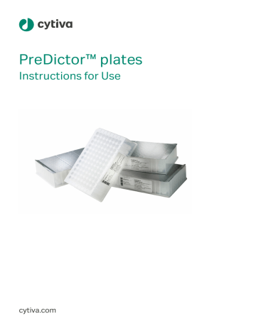 PreDictor™ Plates Manual | Cytiva Instructions for Use | Manualzz