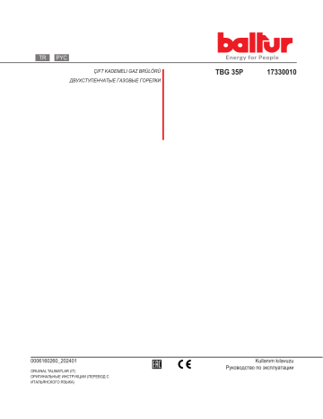 BALTUR TBG 35 P 50Hz Burner Руководство пользователя | Manualzz