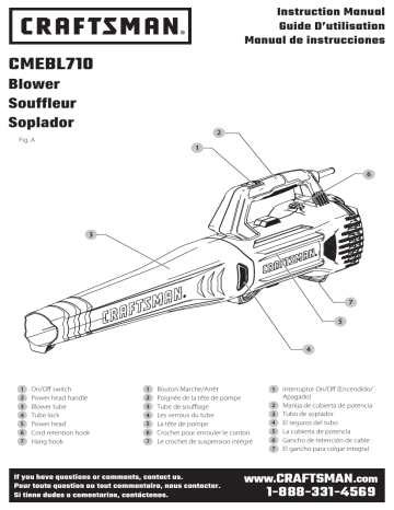 CRAFTSMAN CMEBL710 BLOWER Instruction Manual | Manualzz